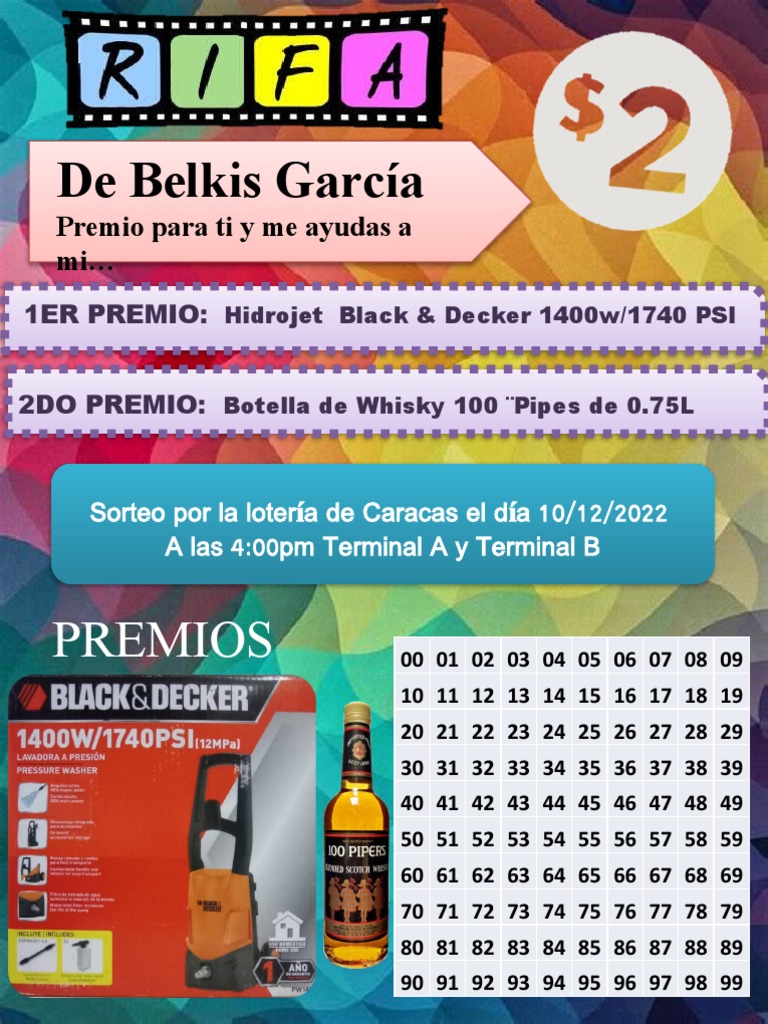 Rifa de Licor y Hidrojet en Caracas | PDF