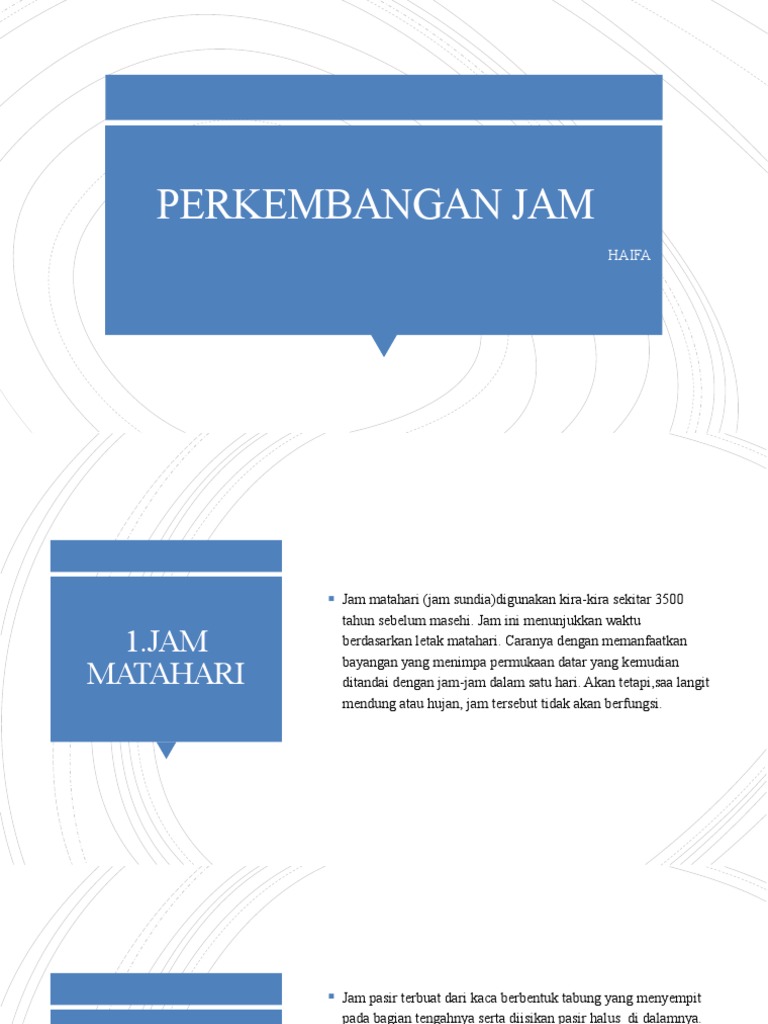 Perkembangan Jam | PDF