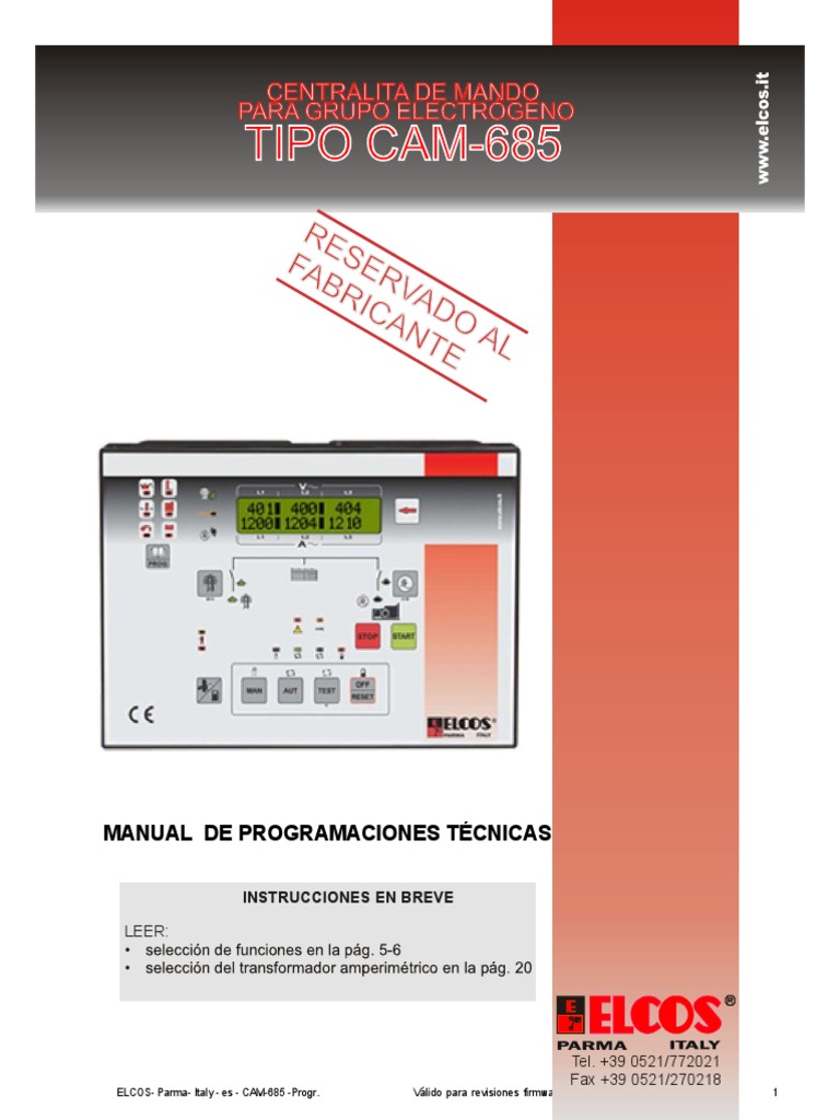 Cam 685 - Progr | PDF