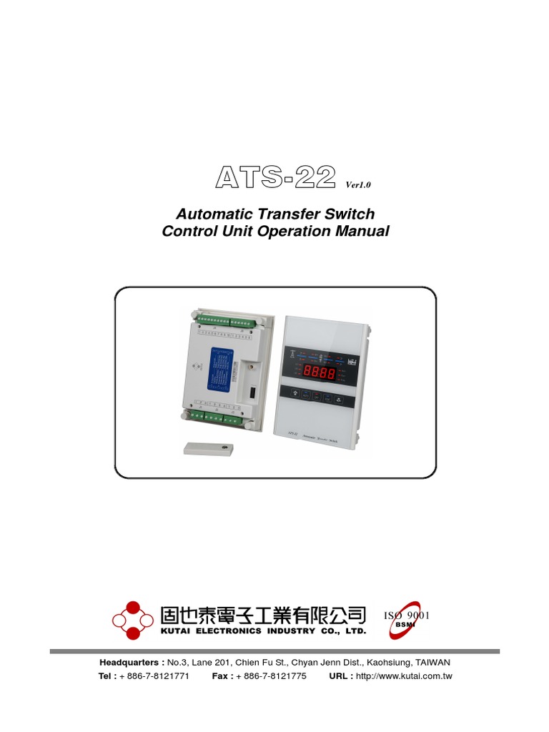 Automatic Transfer Switch - Ats 22 Manual | PDF | Android (Operating ...