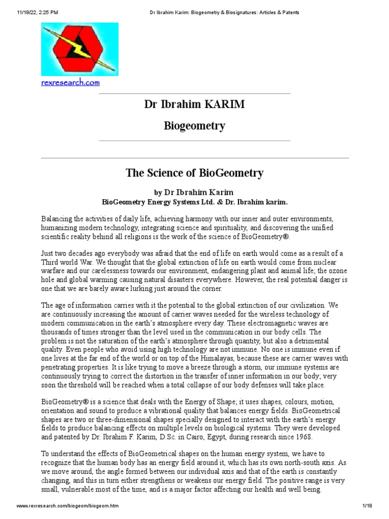 Science of Biogeometry | PDF | Science | Human