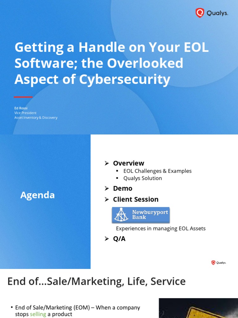 Qualys Eol Webinar Feb 2021 Presentation | PDF | Cloud Computing | Security