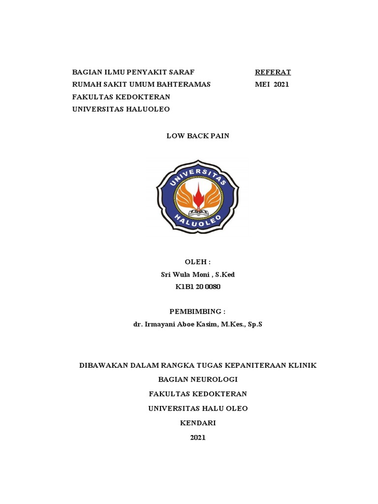 Refarat Low Back Pain | PDF