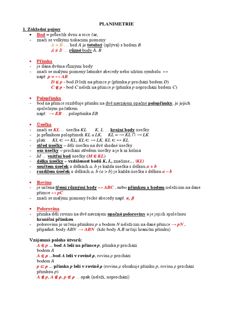 Planimetrie 1cast | PDF