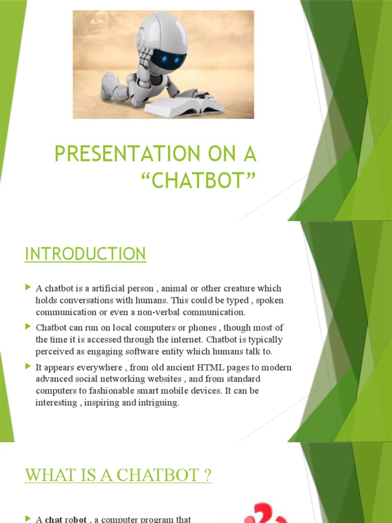 Presentation On Chatbot | PDF | Computer Science | Software Engineering