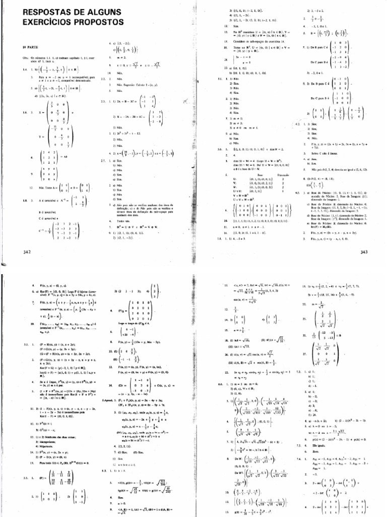 Fdocumentos - Tips - Respostas Callioli Algebra Linear | PDF Fdocumentos - Tips - Respostas Callioli Algebra Linear | PDF