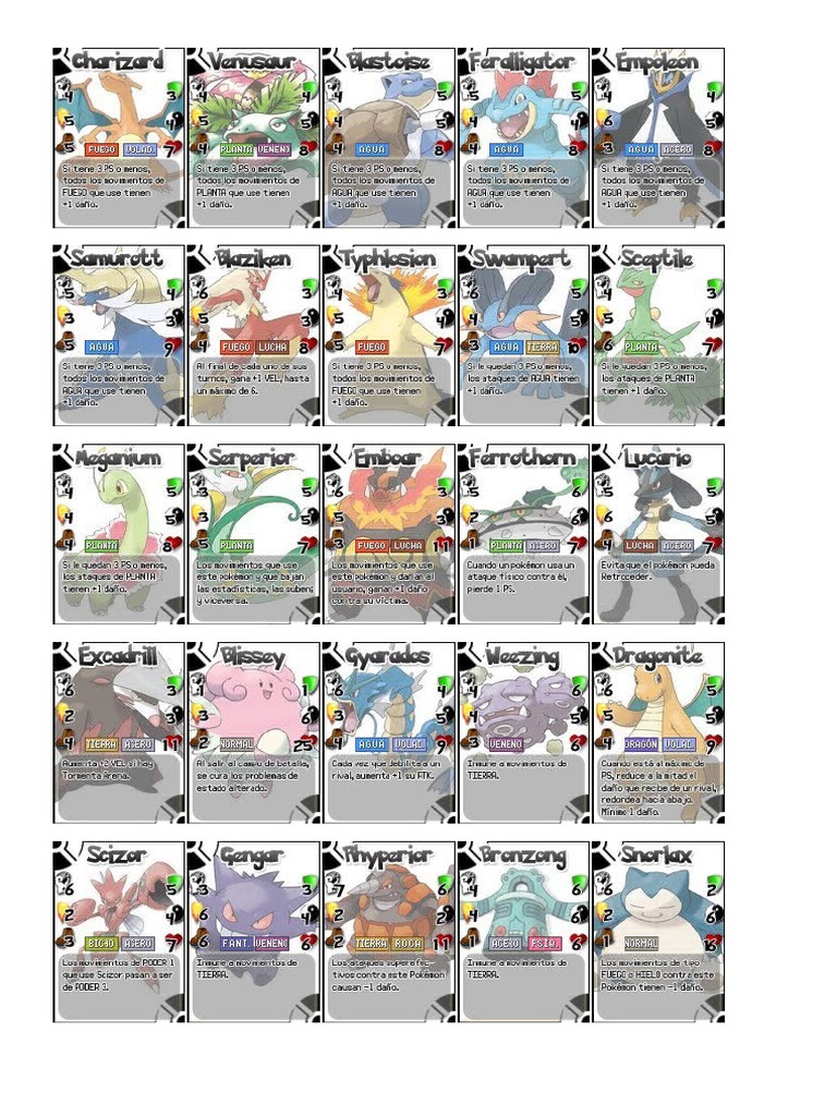 Reglas del Juego de Pokémon Imprimibles | PDF