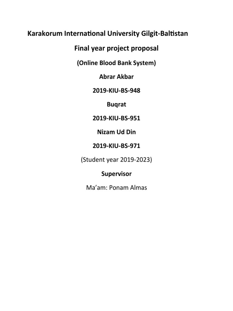 Final Year Project | Download Free PDF | Blood Donation | My Sql Final Year Project | Download Free PDF | Blood Donation | My Sql