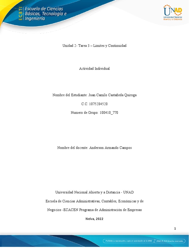 Camilo Castañeda Ejercicios Tarea 3 | PDF | Ecuaciones | Matemáticas