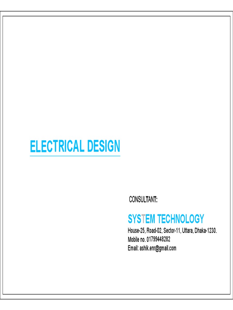 Sample of Electrical Design | PDF | Economic Sectors | Building Engineering