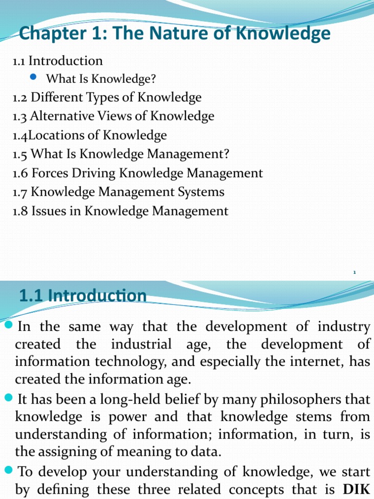 Understanding the Nature of Knowledge | PDF | Information | Tacit Knowledge