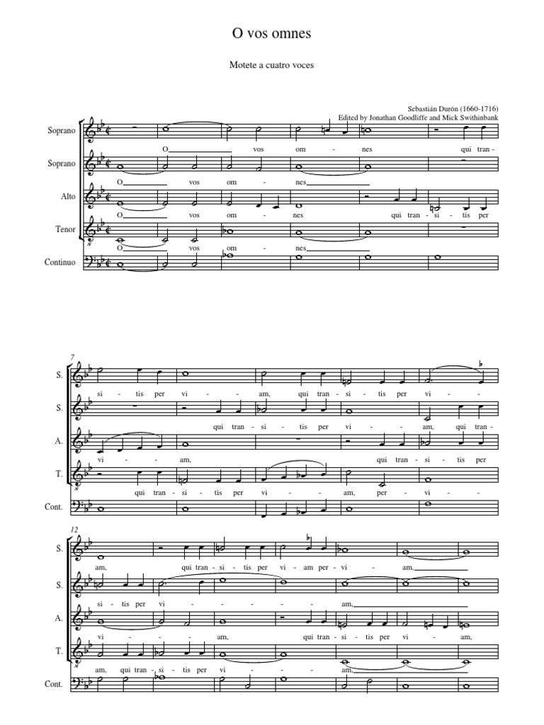 Duron Sebastian - o Vos Omnes | PDF