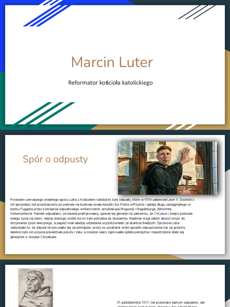 Prezentacja Marcin Luter | PDF