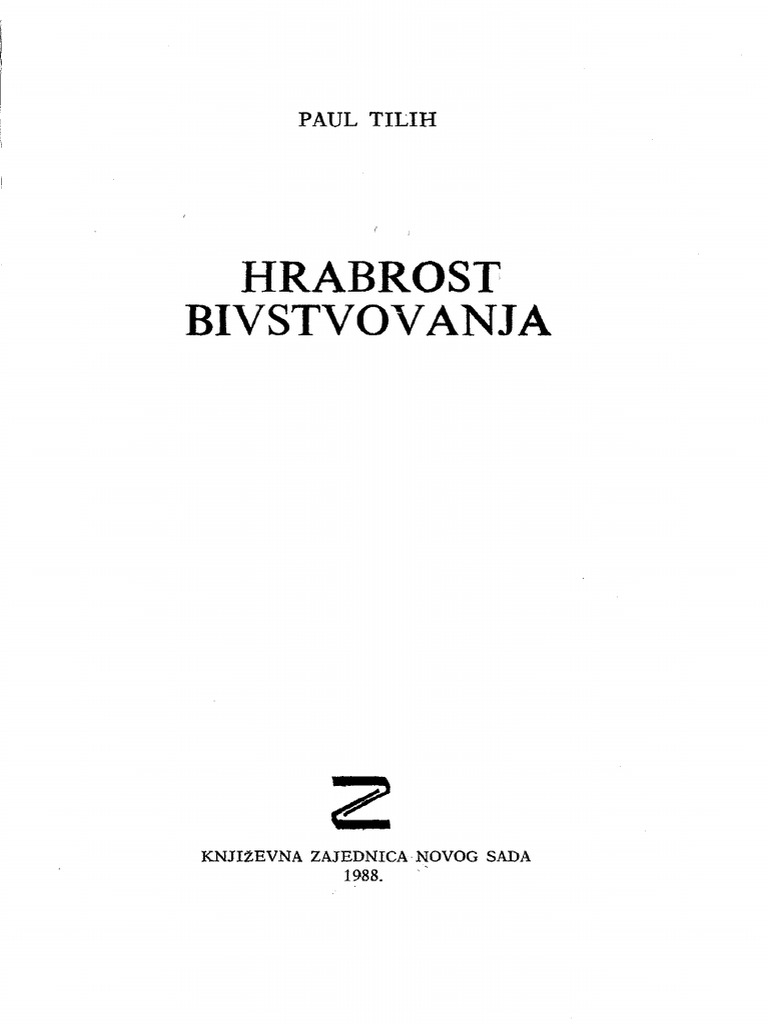 Paul Tilih - Hrabrost Bivstvovanja | PDF