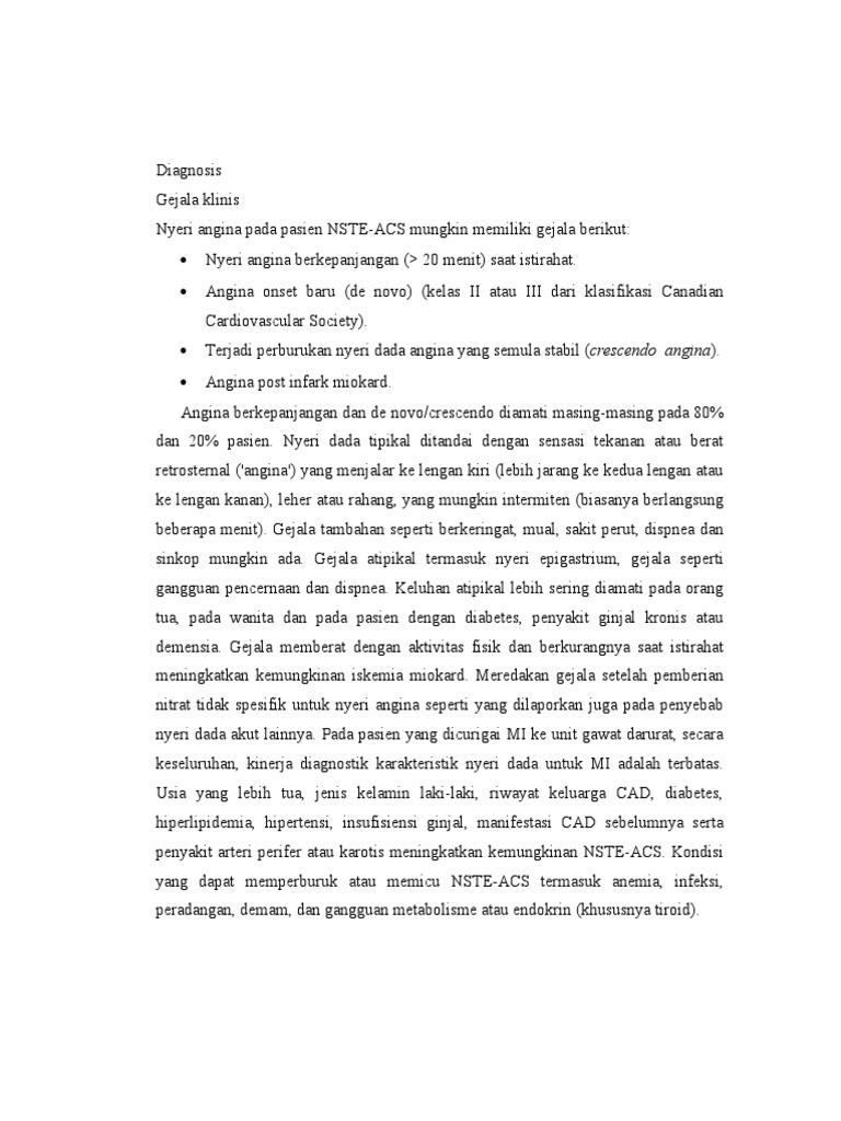 DIAGNOSIS NSTEMI - En.id | PDF