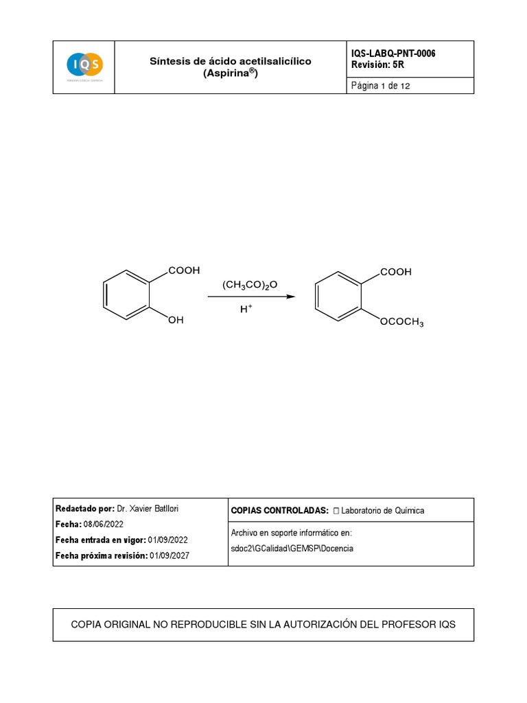 Práctica 1 Aspirina | PDF | Aspirina | Sauce