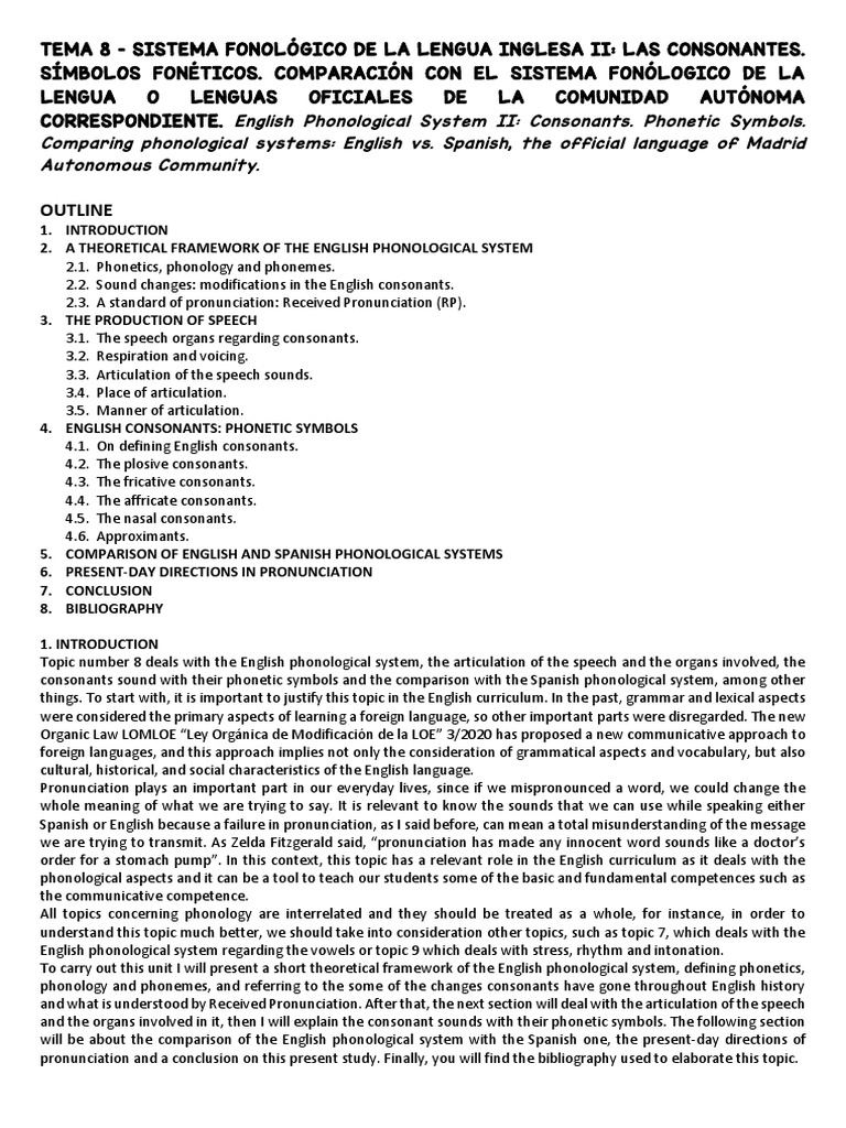 Tema 8 | PDF | Phonetics | Human Voice