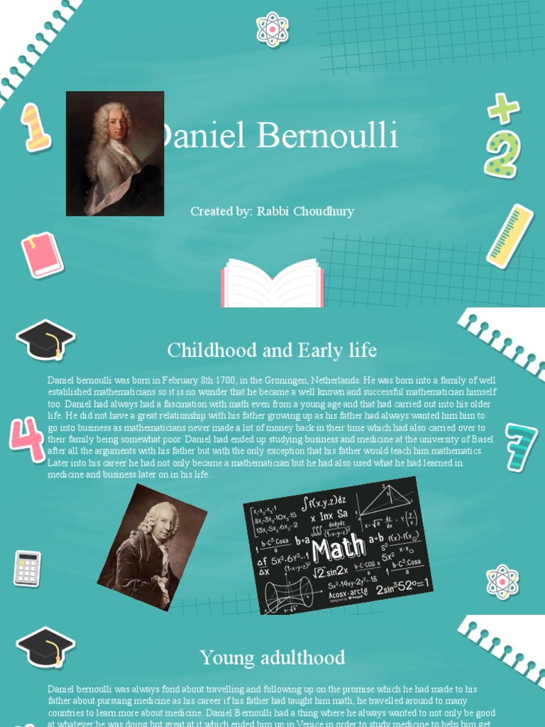 Daniel Bernoulli: Math & Science Pioneer | PDF | Leonhard Euler ...