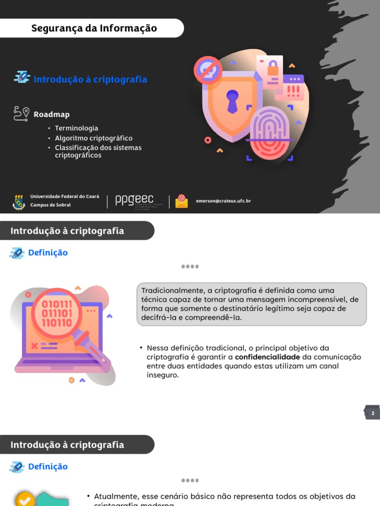 (SI) (Aula03) Introdução À Criptografia | PDF | Criptografia | Chave ...