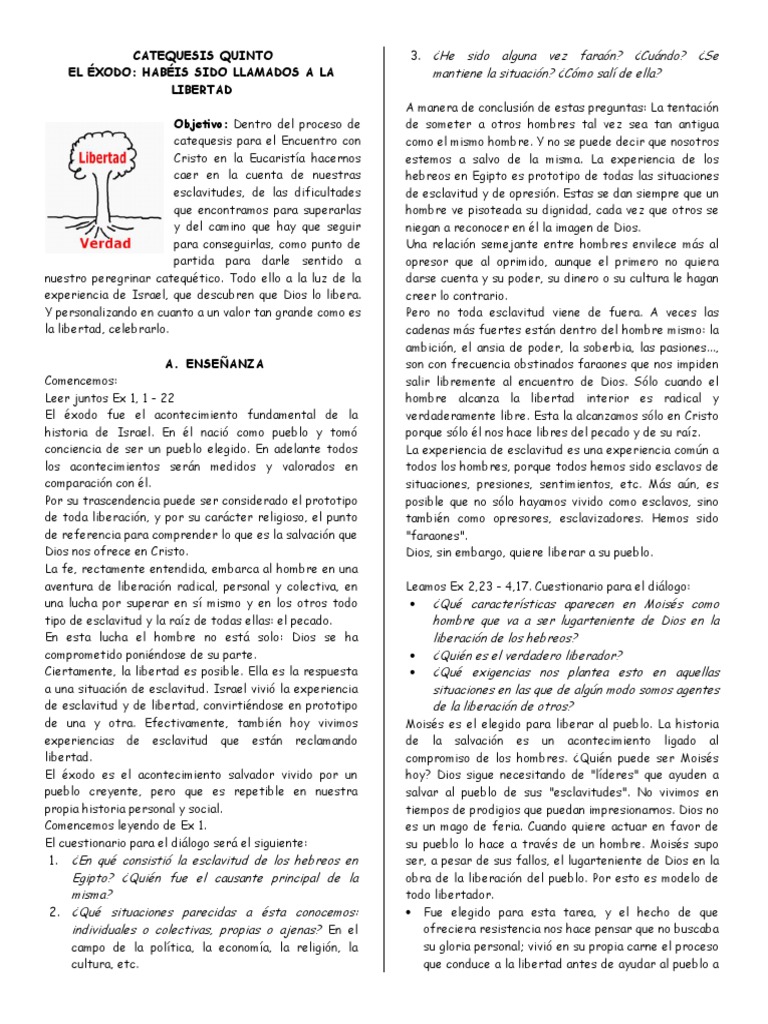 Tema 5 Primera Comunión Catequesis Quinta | PDF