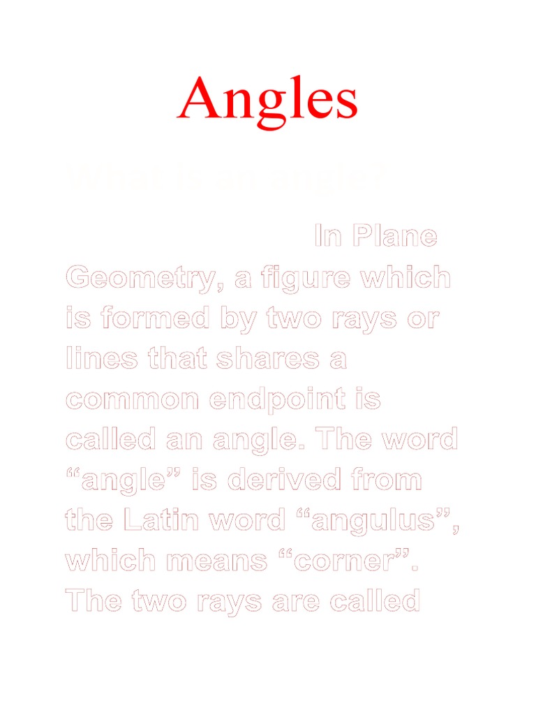 Angles | PDF