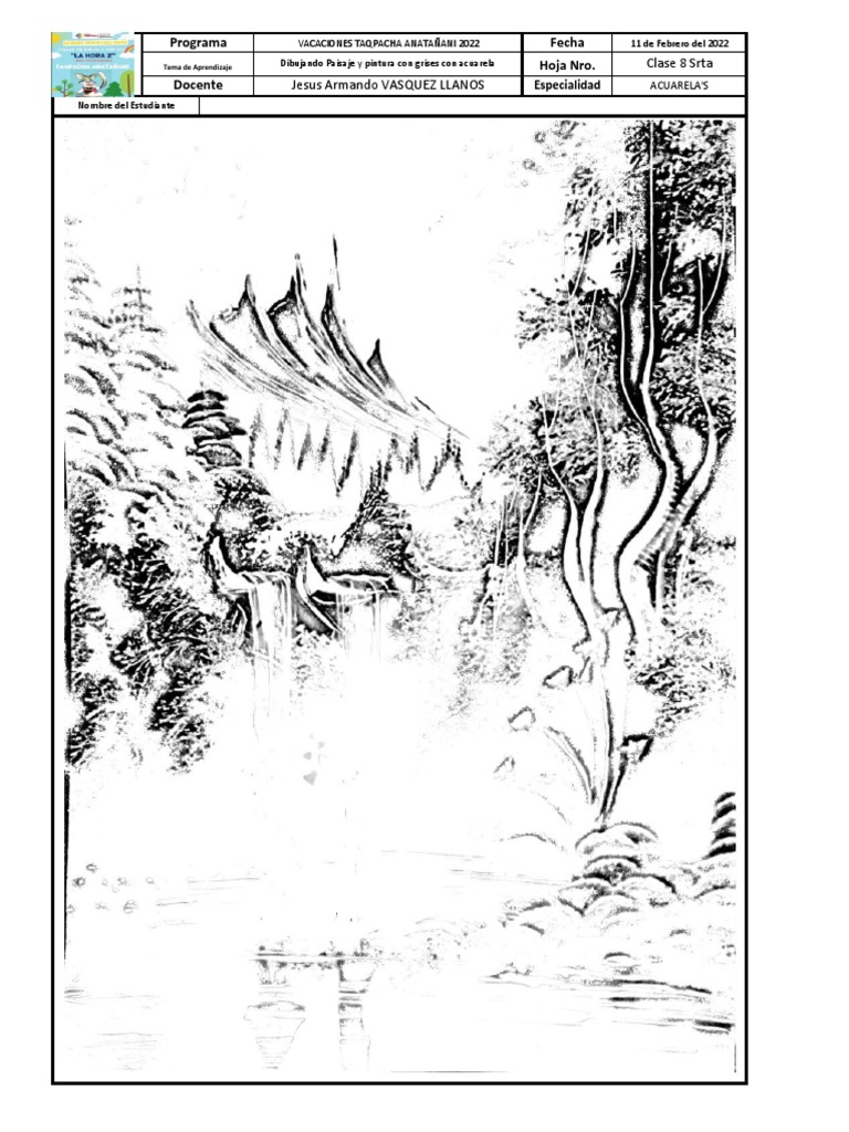 Hoja de Trabajo Nro 8 La Hora Z Acuarelas Srta | PDF
