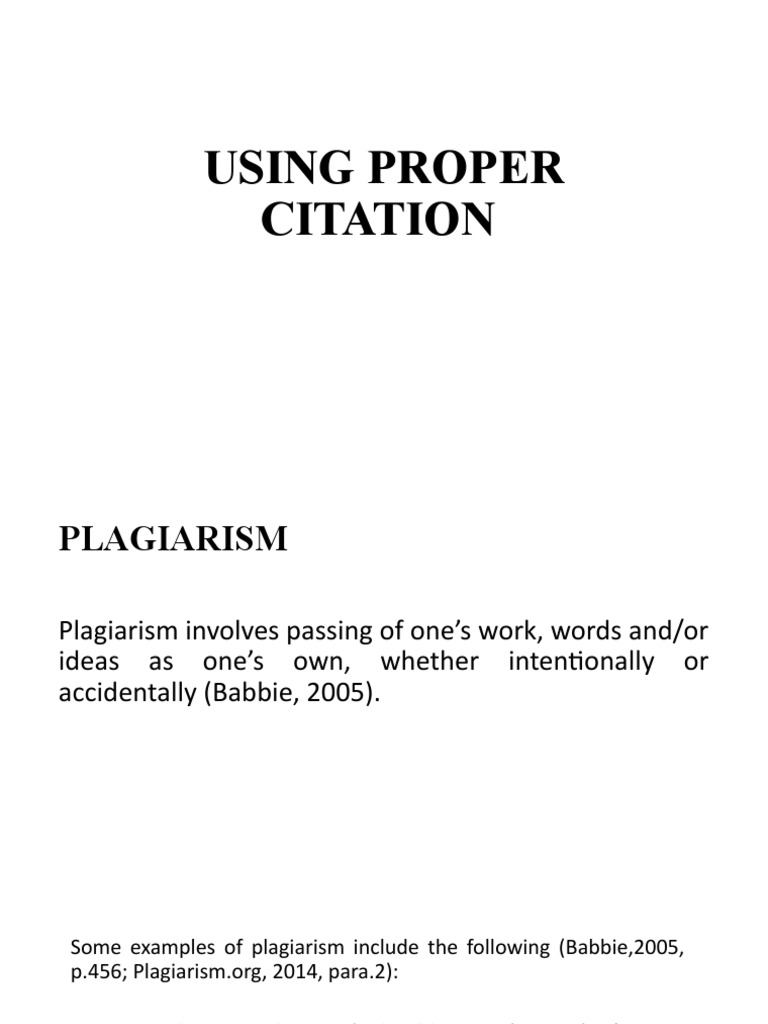 Proper Documentation: A Guide to Using In-Text Citations and References ...