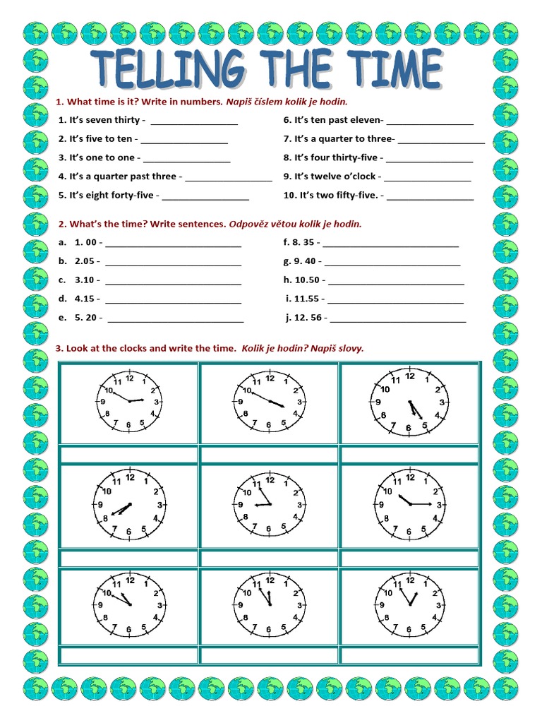 Telling The Time | PDF