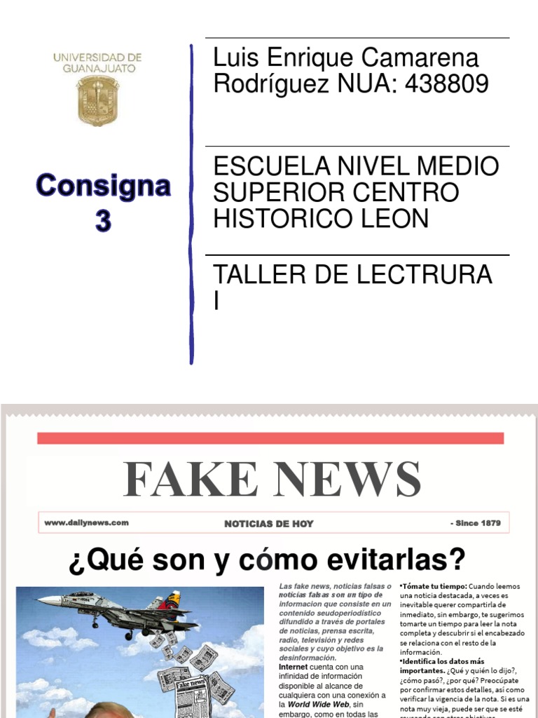 Consigna 3 Luis Enrique Camarena Rodriguez FAKE NEWS | PDF | Comunicación
