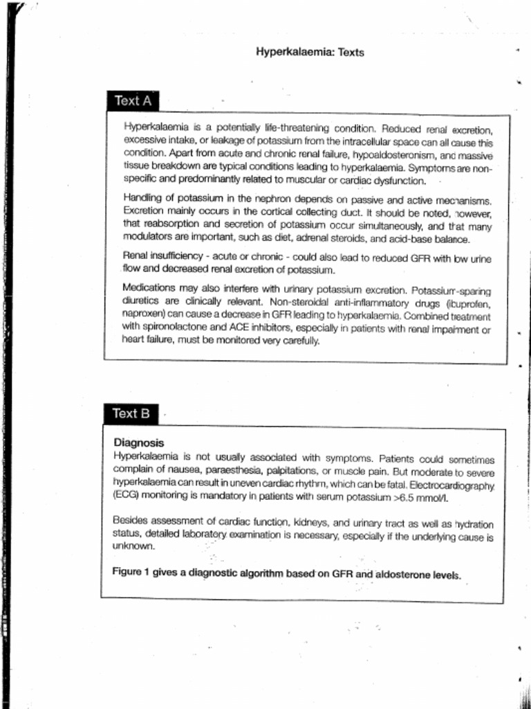 D1-RT1 Text Hyperkalaemia | PDF