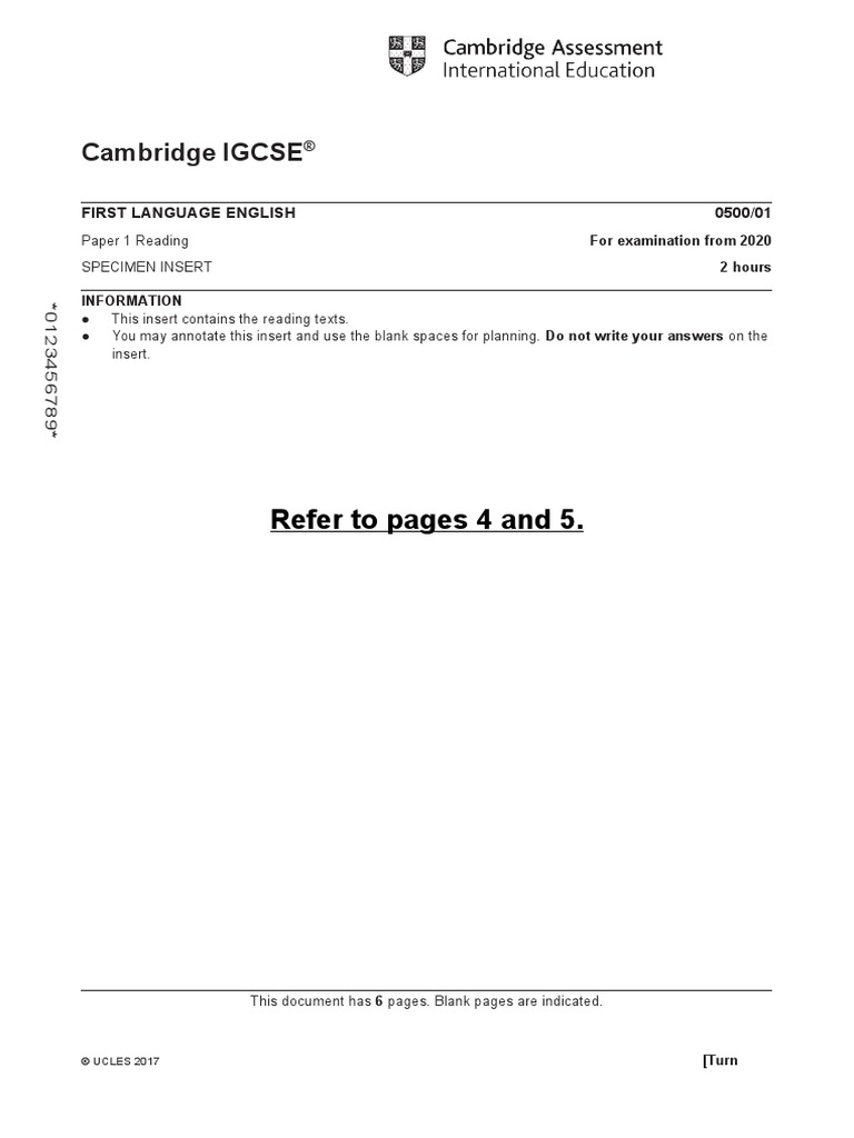 Text C FLE-2020-specimen-paper-1-insert | PDF