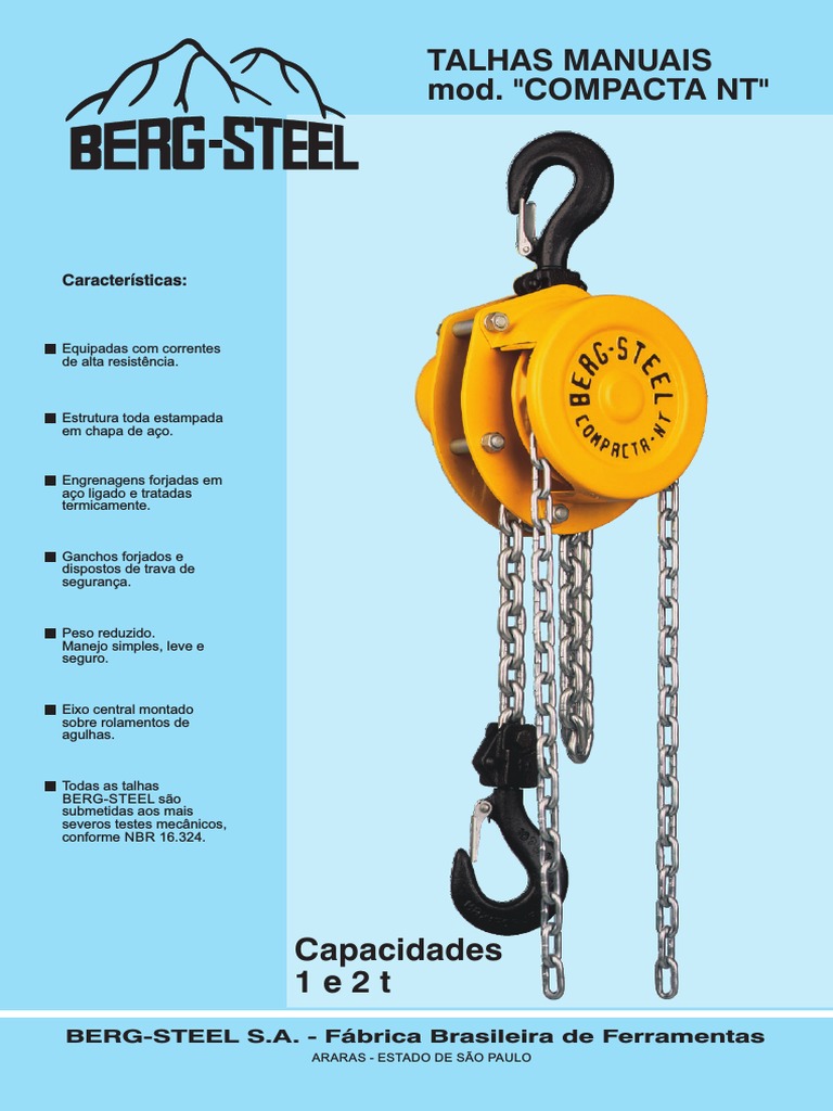 Catalogo Talhas Compacta NT 1 e 2 t-20 | PDF | Bens manufaturados