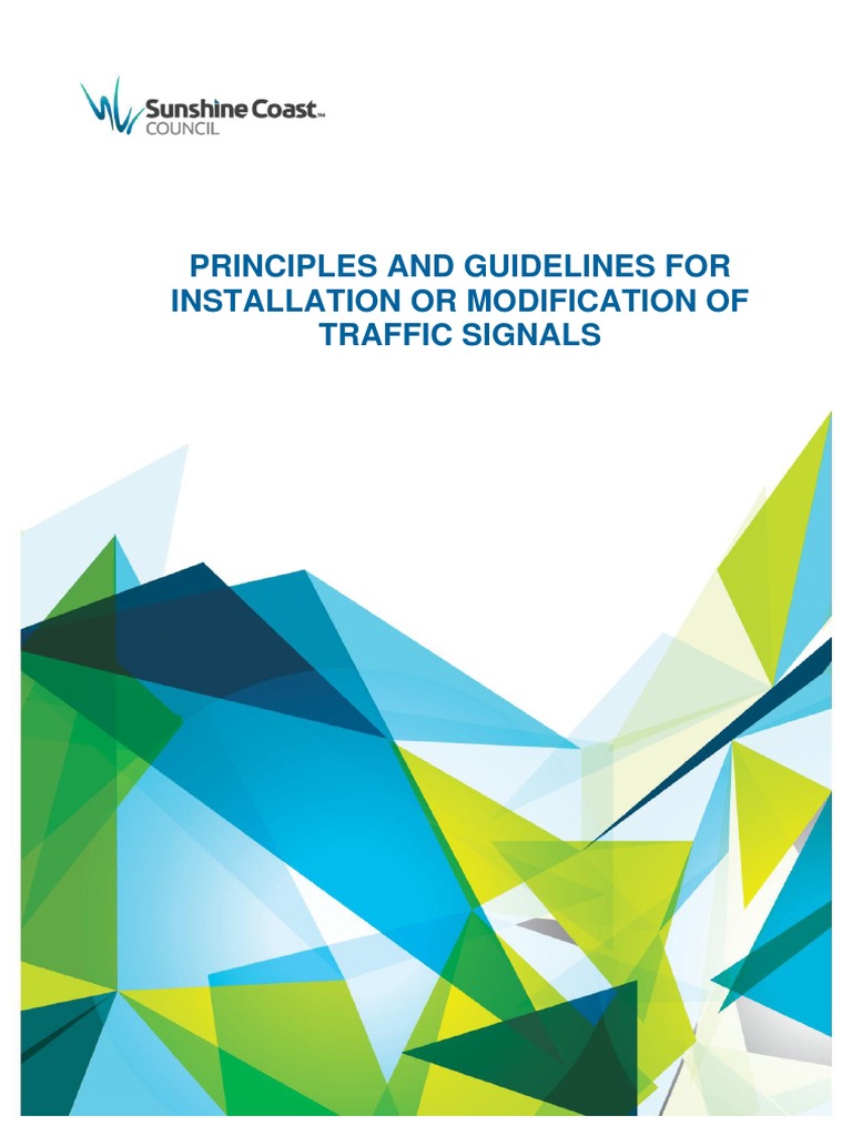 Principles and Guidelines For Installation or Modification of Traffic ...