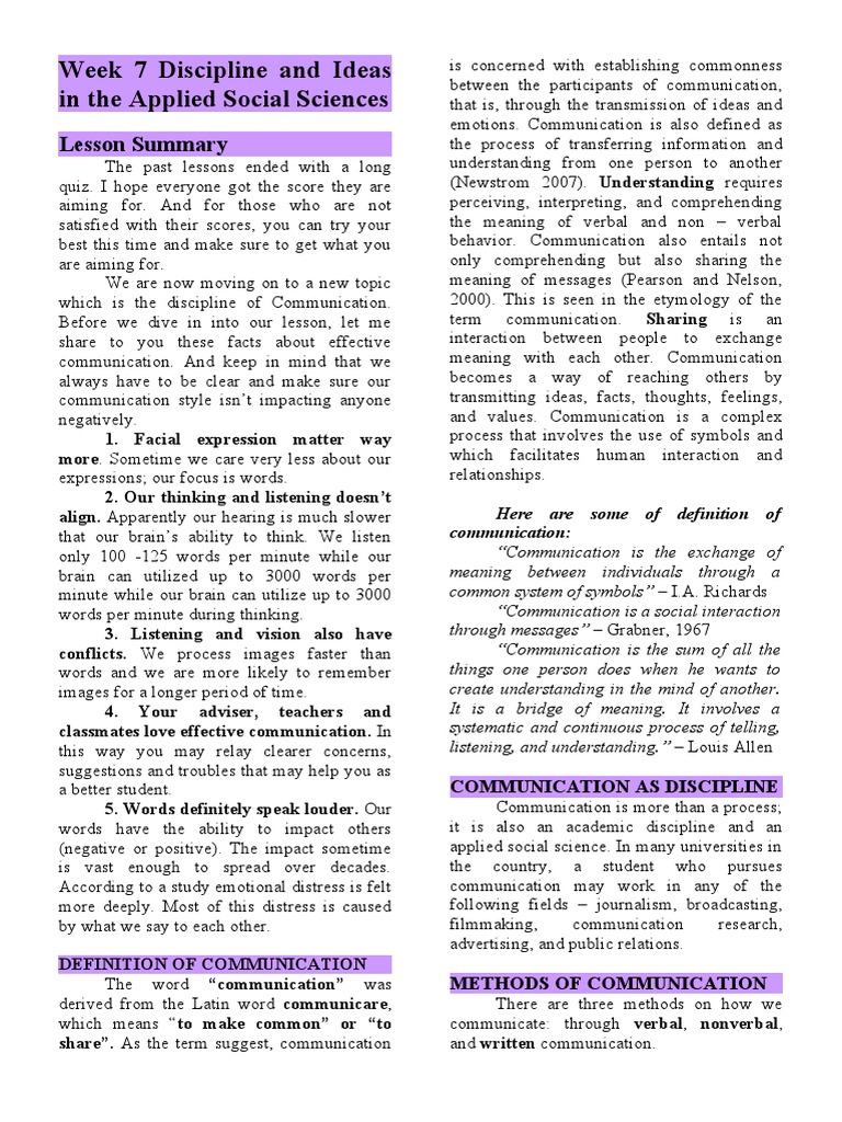 Week 7 Discipline and Ideas in The Applied Social Sciences | PDF