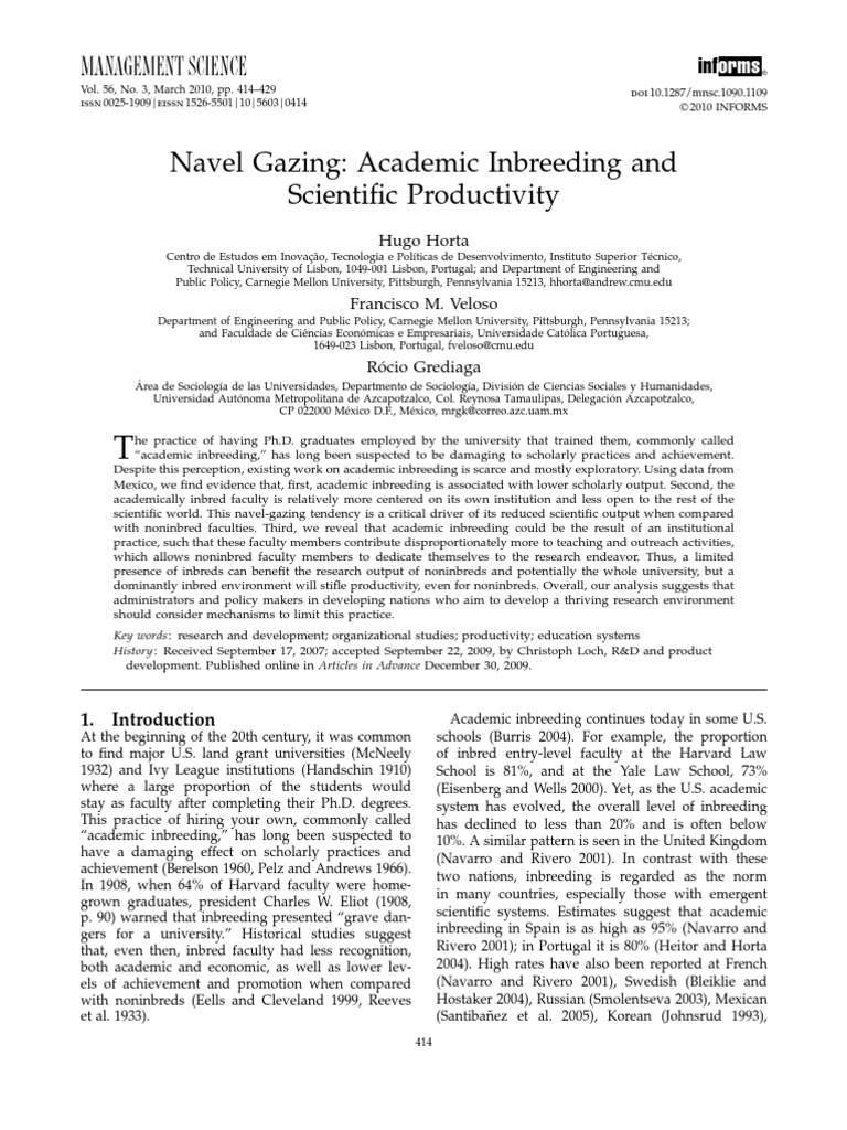 Academic Inbreeding | PDF