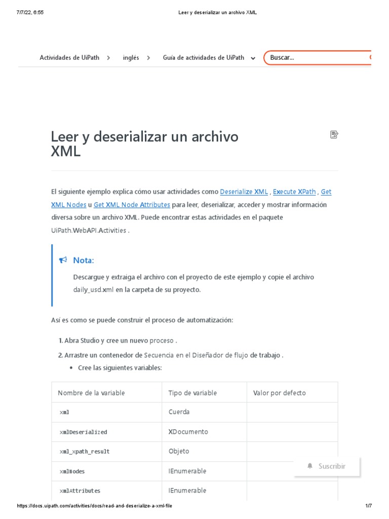 Leer y Deserializar Un Archivo XML Con UIPATH | PDF | X camino | Archivo de computadora