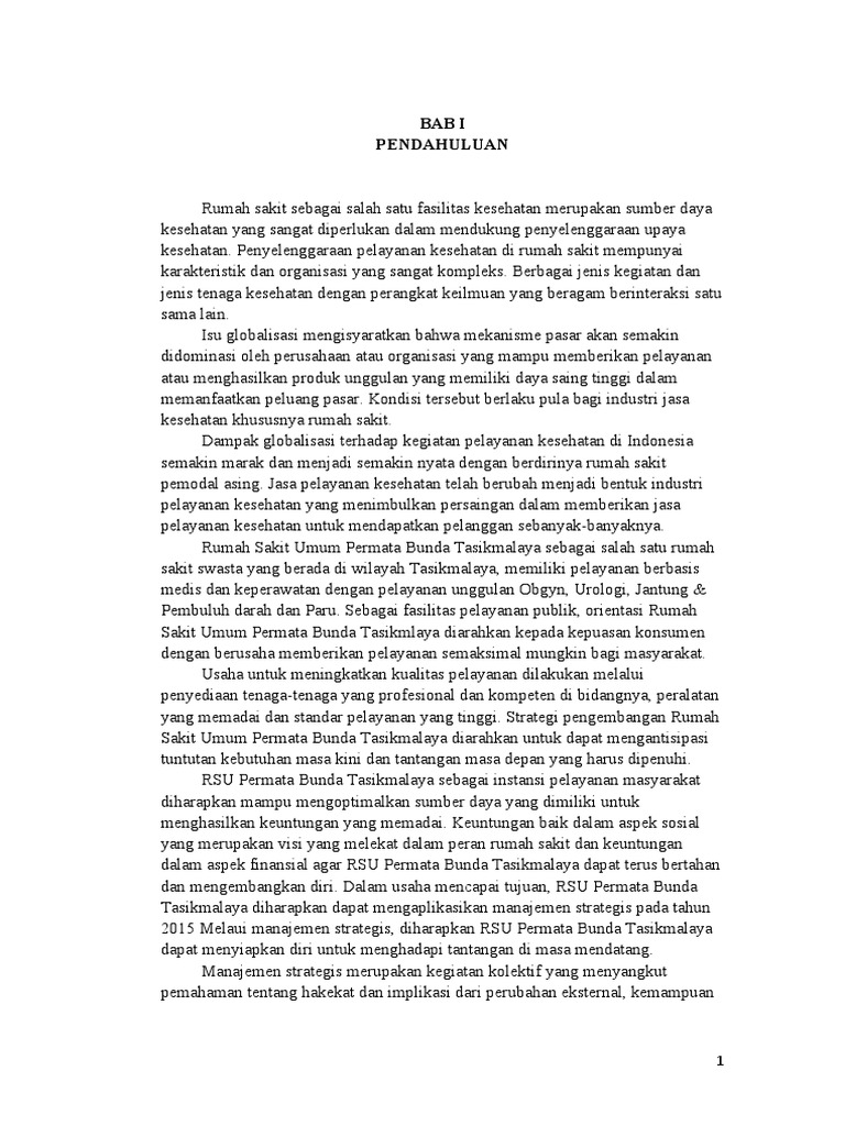 Pedoman Pengorganisasian Rawat Inap PB Tasik Doc FIX | PDF