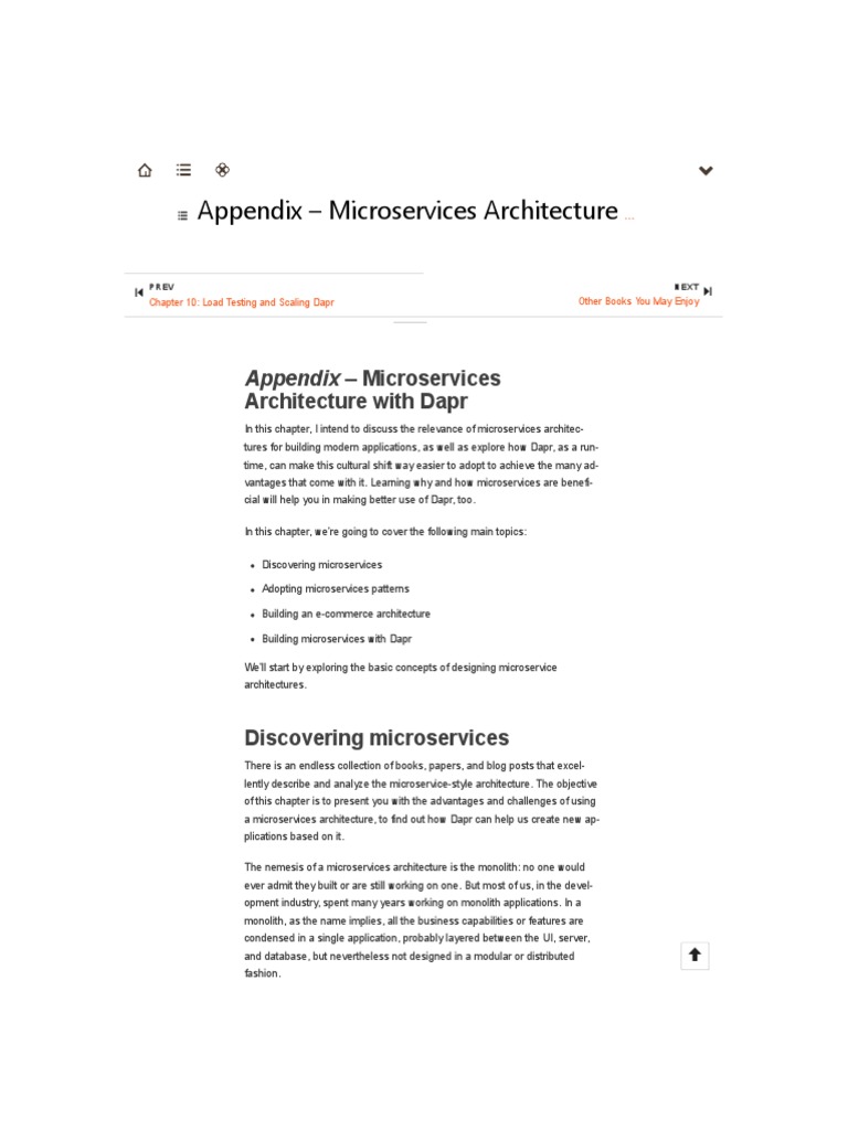 Appendix Microservices Architecture With Dapr Pdf Service Oriented Architecture Software