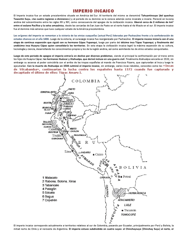 IMPERIO INCA Tawantisuyo | PDF | Imperio Inca | Perú