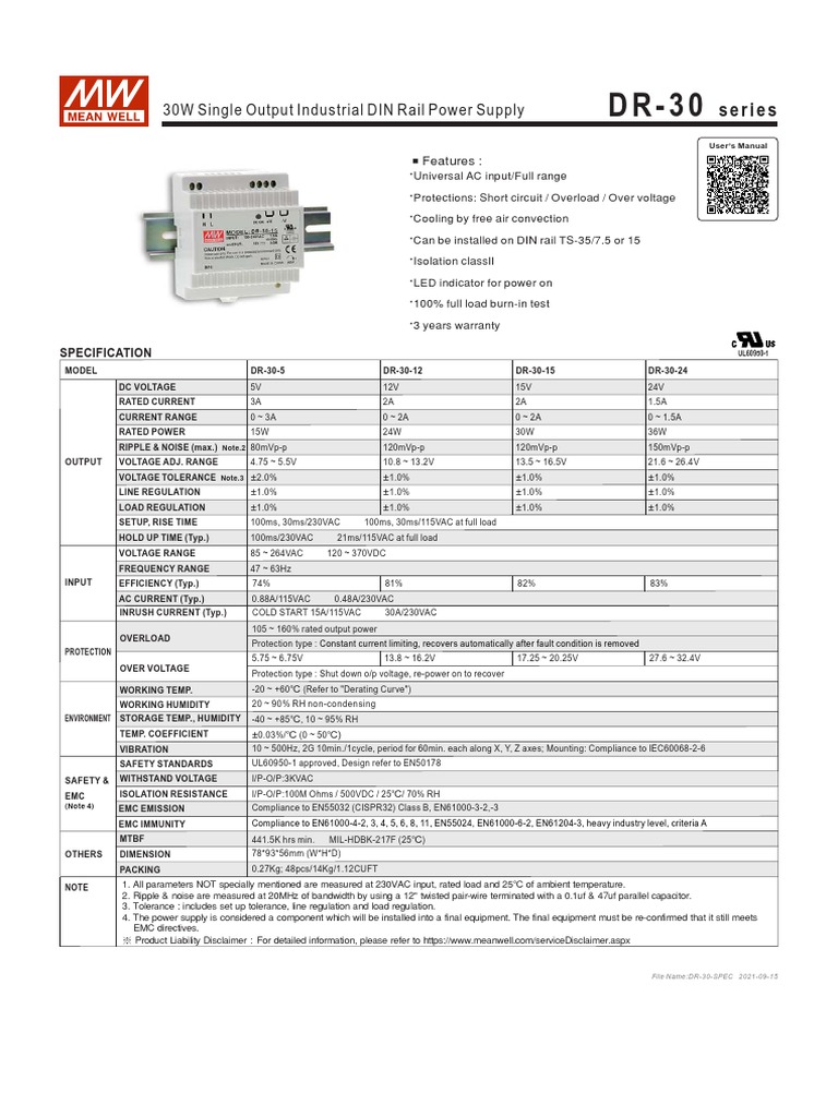 DR 30 Spec | PDF