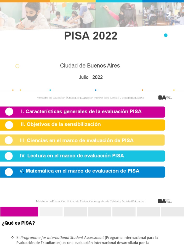 Análisis de los aspectos clave de la evaluación PISA 2022 en la Ciudad de Buenos Aires | PDF ...