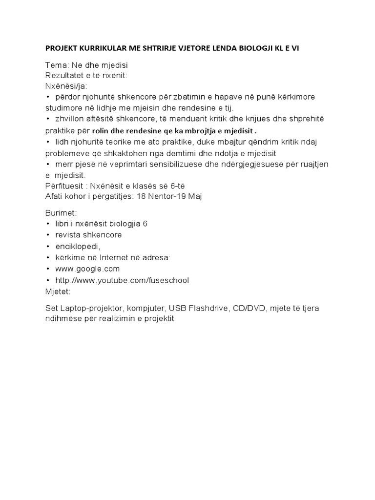 Plan Projekt KL e 6 | PDF