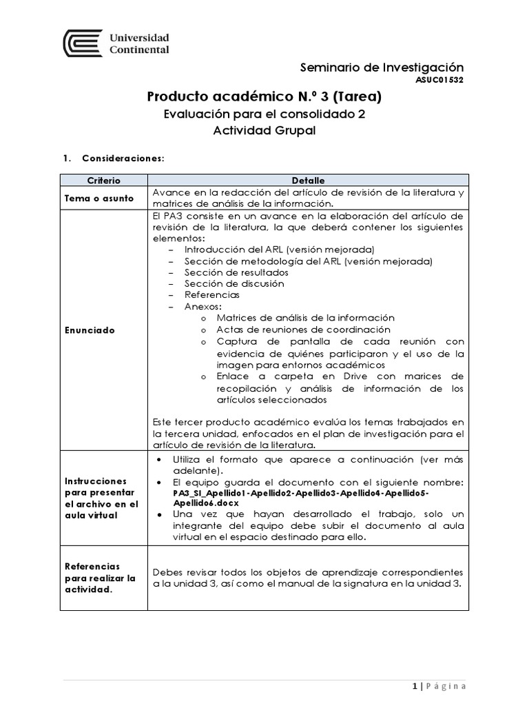PA3 - Colaborativo - Tarea - VF | PDF | Bases de datos | Información