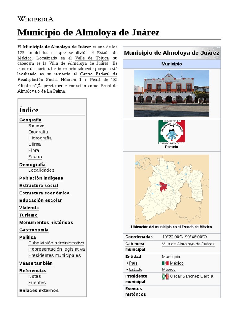 Municipio de Almoloya de Juárez | PDF
