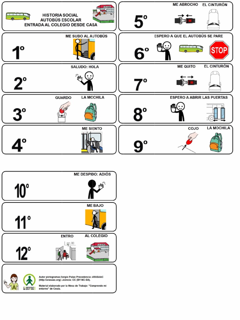 Historia Social Autobús Escolar Entrada y Salida Del Colegio | PDF