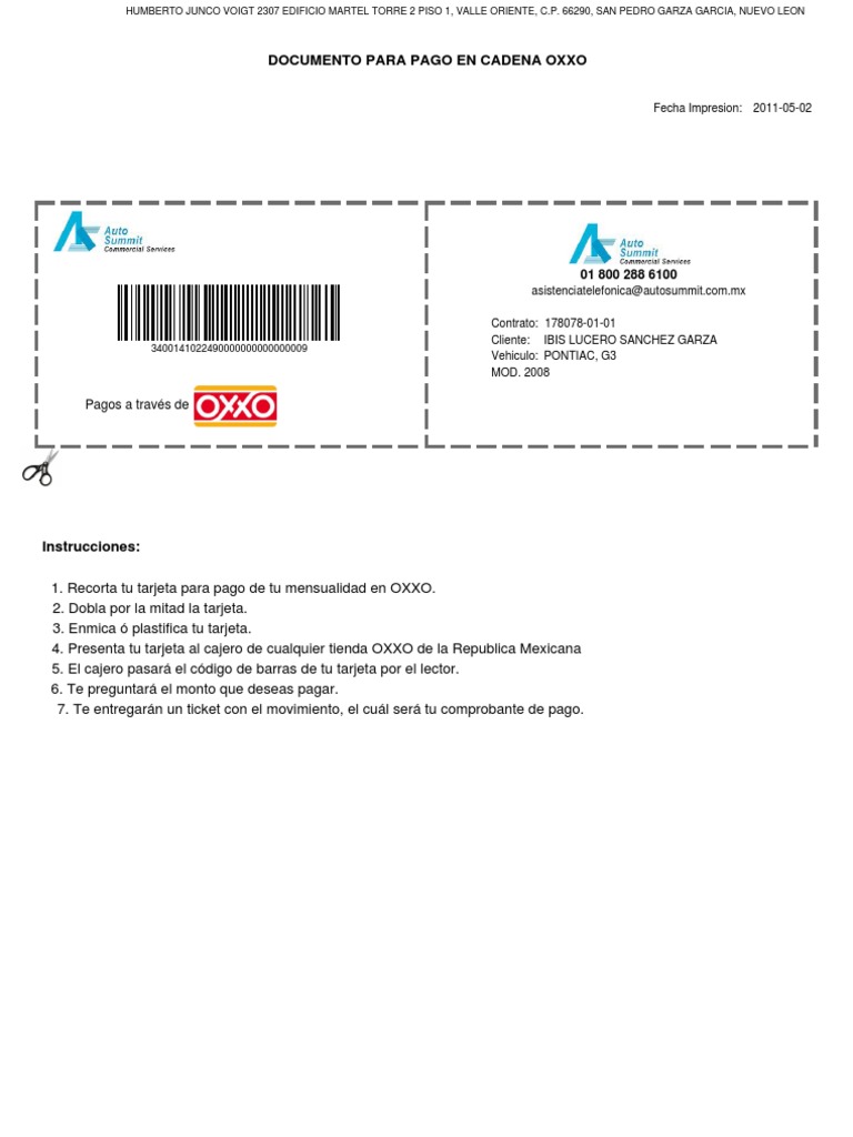 Formato Oxxo | PDF | Derecho