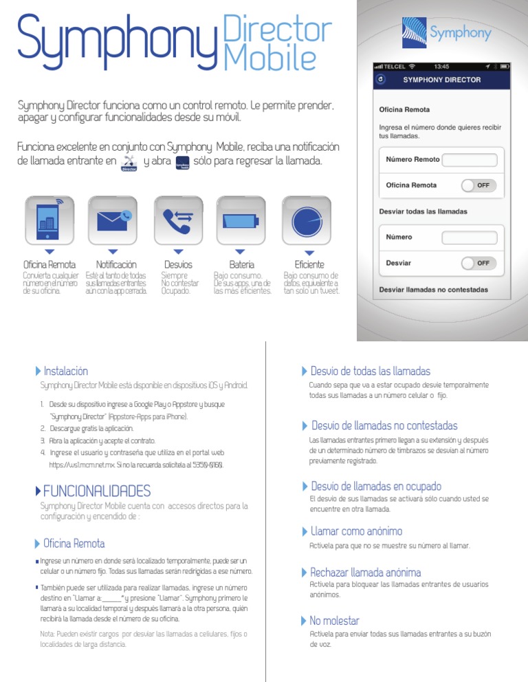 Aplicaciones Symphony Director Mobile | PDF | Aplicación movil ...