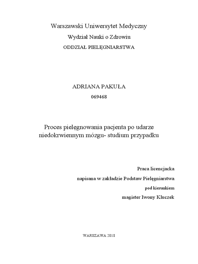 Praca Licencjacka Adriana Pakuła | PDF