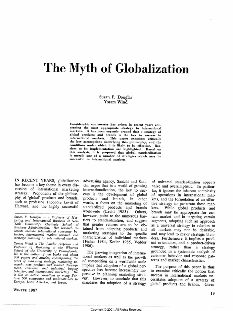 The Myth of Globalization | PDF