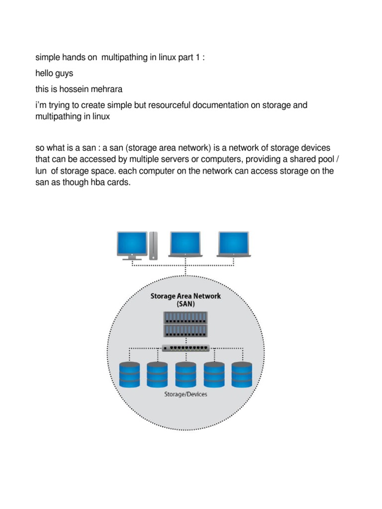 Intro and Configuration Linux Multipathing | PDF | Computer Network | Information Technology ...